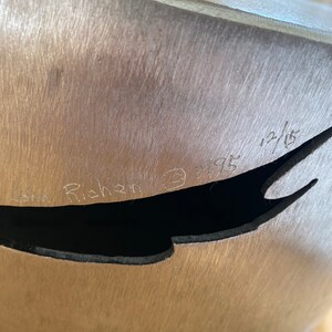 John Richen Large Modern Sculpture Steel and Bronze 53” Circa 1995 12/ ...