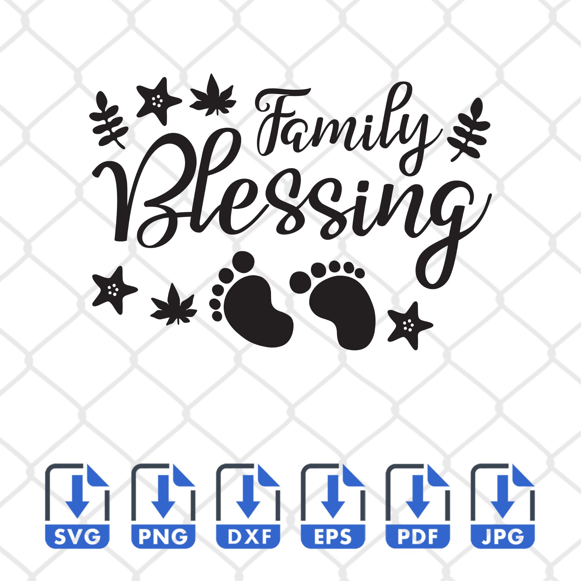 Family Blessing SVG and Cut Files for Crafters Digital - Etsy
