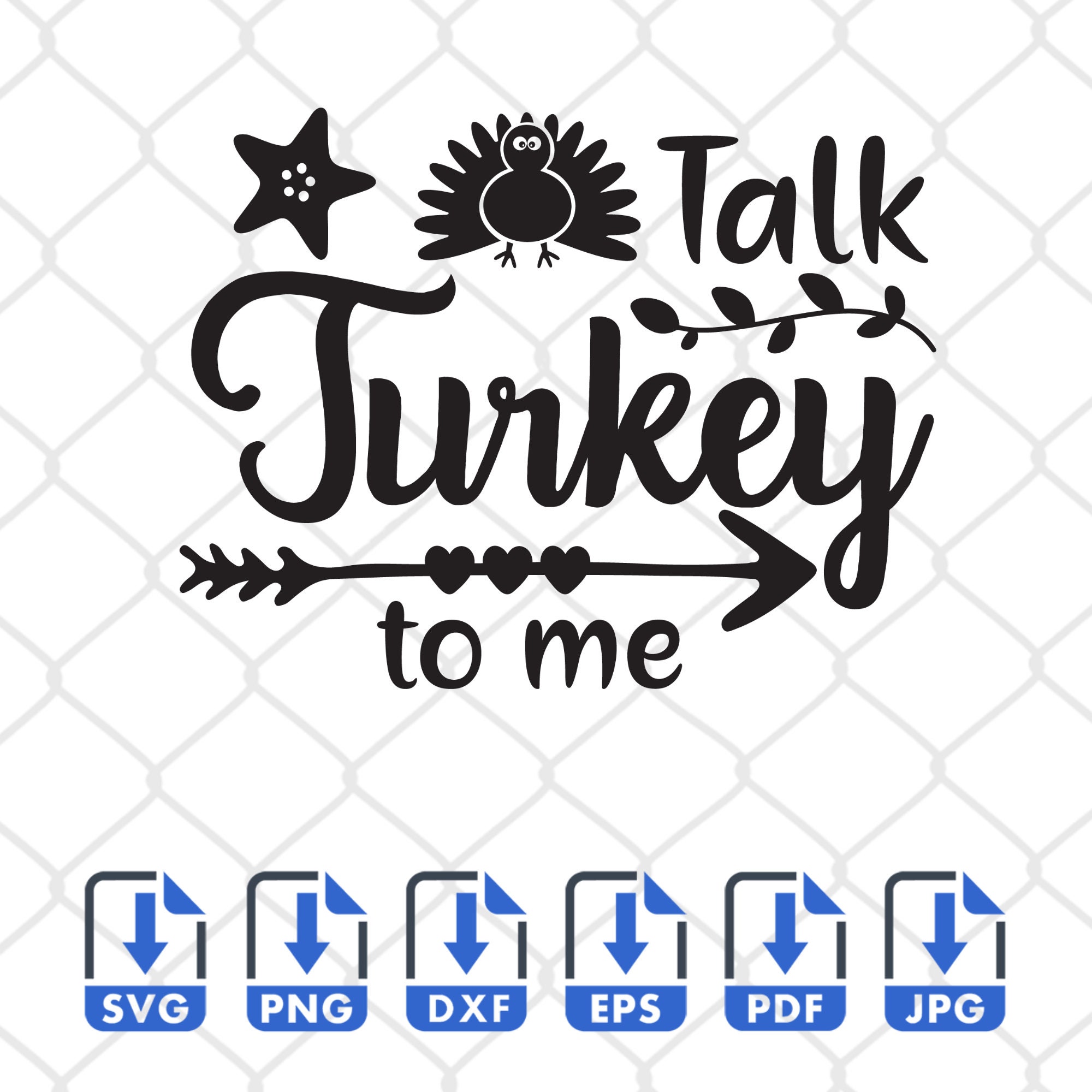 Talk Turkey to Me SVG and Cut Files for Crafters Digital Downloads - Etsy