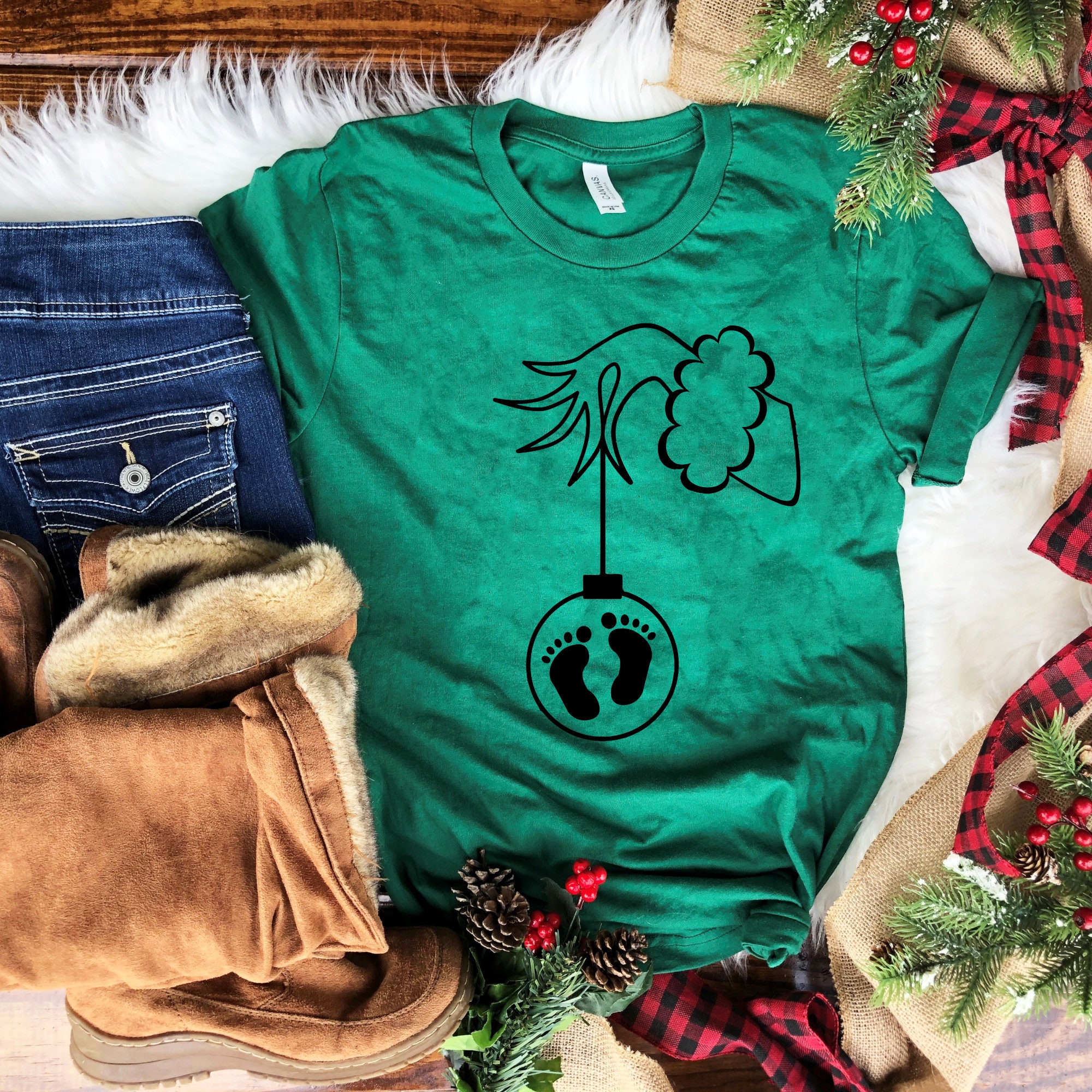 Grinch Hand Baby Feet - SVG, PNG, EPS, Dxf, Digital Cut File, Cricut ...