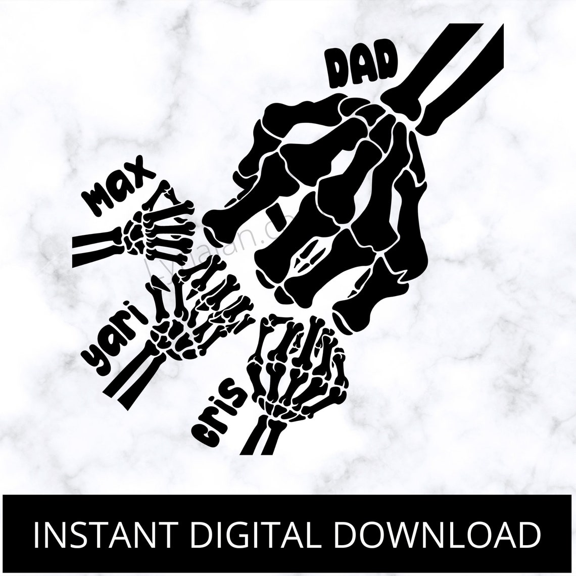 Skeleton Family Fist Bump SVG PNG EPS Dxf Digital Cut - Etsy