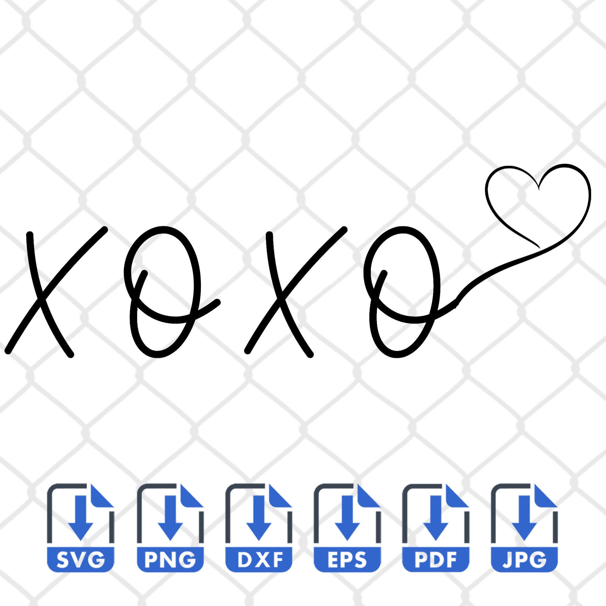 XOXO SVG, PNG, Eps, Dxf, Digital Cut File, Cricut Maker, Silhouette ...
