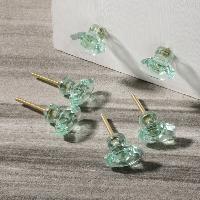 Teal Glass Knobs - Etsy