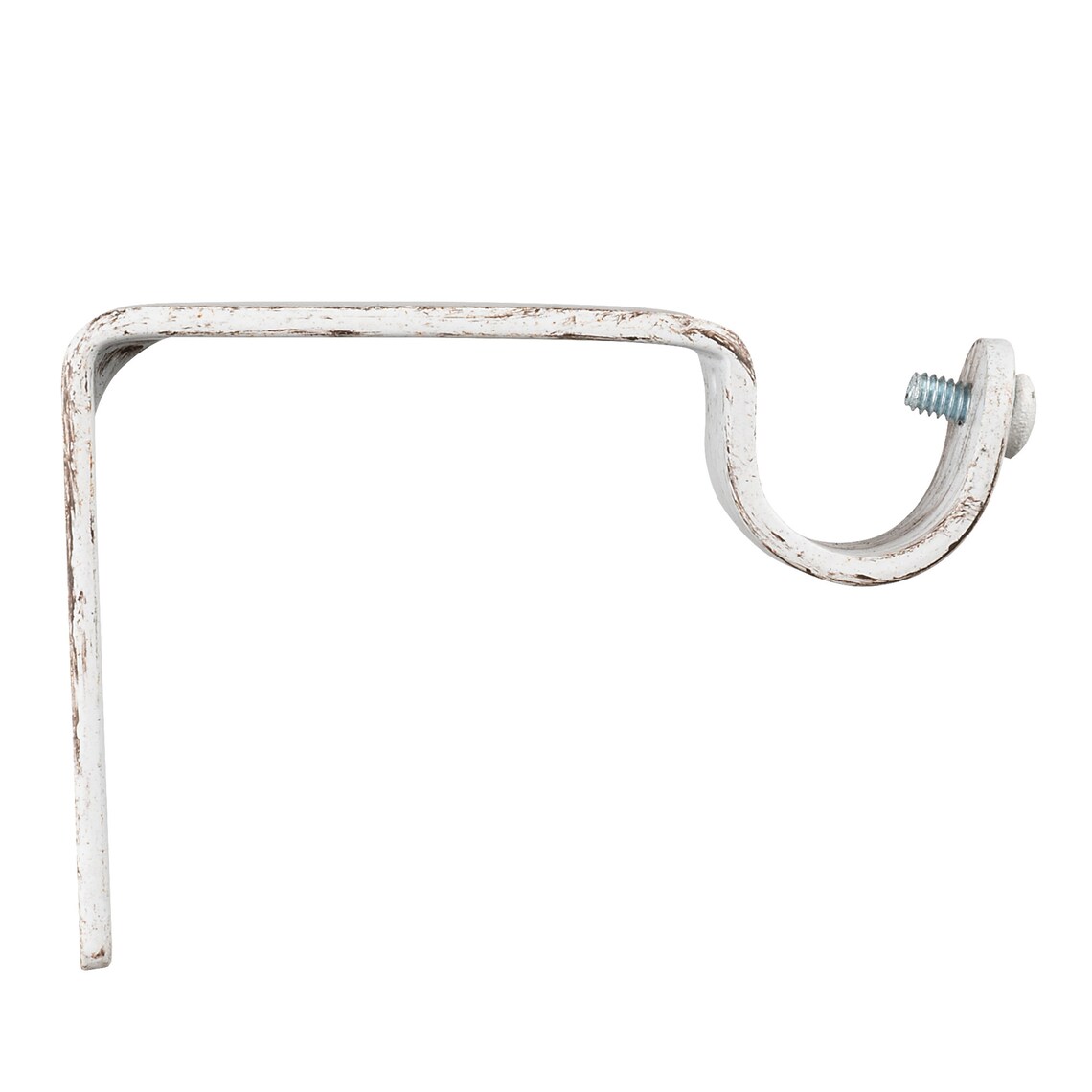 Cambridge Distressed Ivory White Farmhouse Rustic Curtain Rods 28"- 48 ...