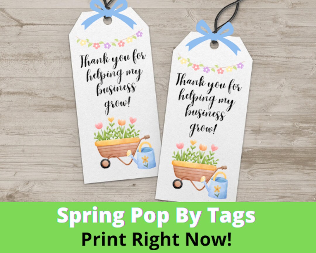 PRINTABLE Spring Real Estate Pop by Gift Tags INSTANT DOWNLOAD Spring ...