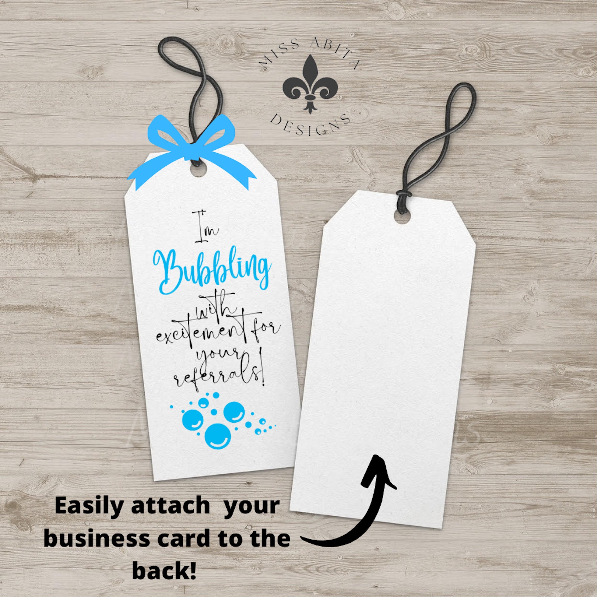 PRINTABLE Bubble Themed Real Estate Referrals Pop by Gift Tags- Instant ...
