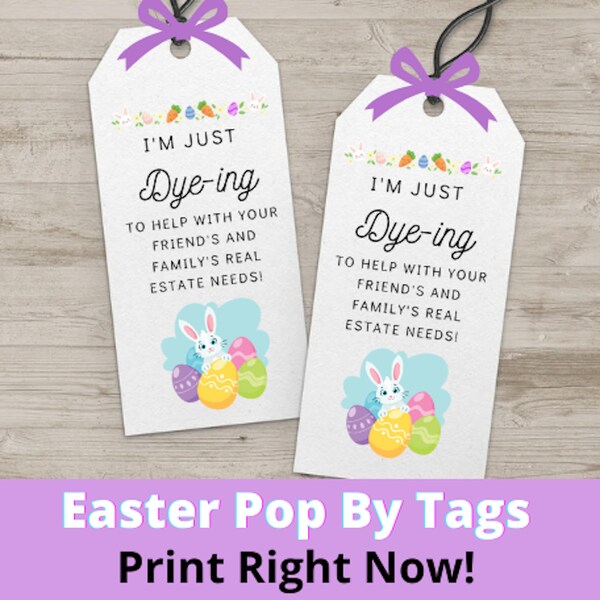 Realtor Easter Tags - Etsy