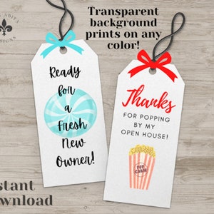 PRINTABLE Open House Thank You Gift Tags- Instant Download Open House ...