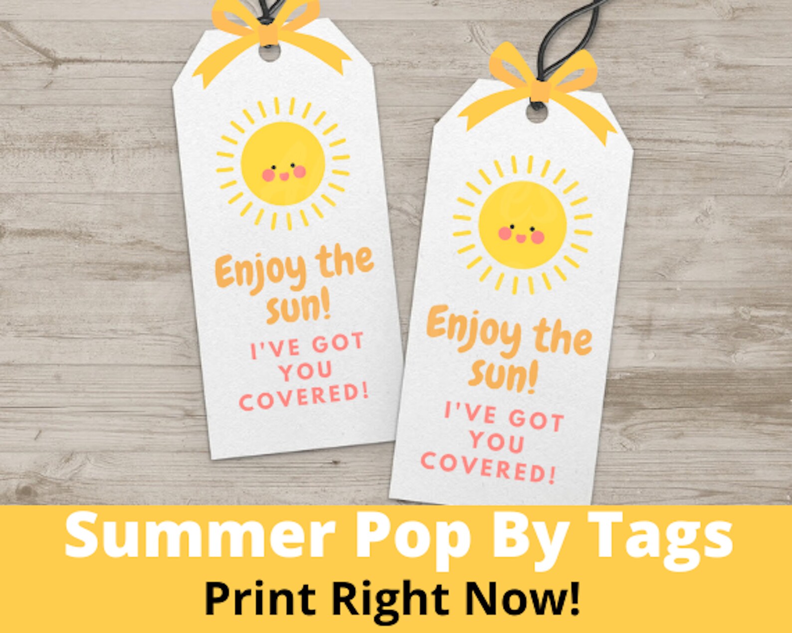 PRINTABLE Summer Sunblock Themed Real Estate Pop by Gift Tags Realtor ...