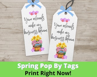 PRINTABLE Spring Real Estate Pop by Gift Tags INSTANT DOWNLOAD Spring ...
