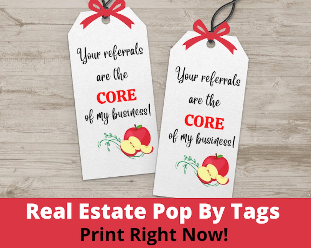 Apple Pop by Gift Tags for Realtors & Lenders – Referrals Are the Core ...
