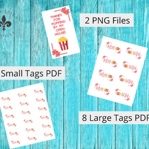 PRINTABLE Popcorn Open House Thank You Tags- Instant Download Realtor ...