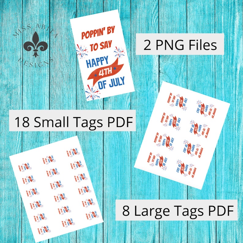 Printable Poppin by to Say Happy 4th of July Real Estate Pop - Etsy