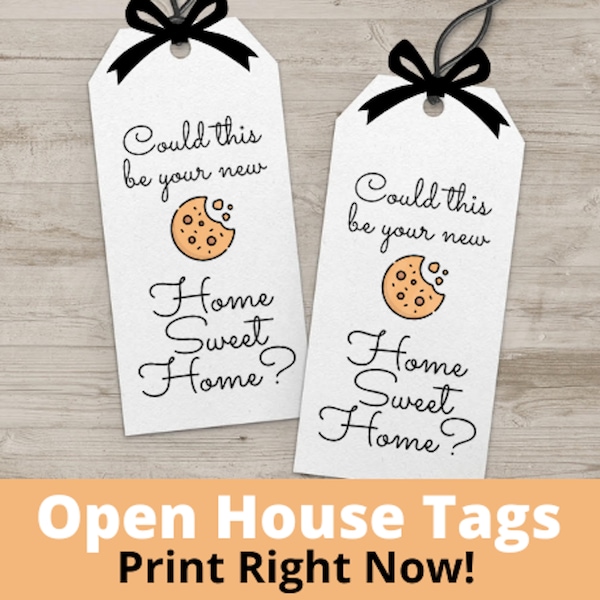 Printable Open House Thank You Gift Tags Instant Download Open - 60 ...