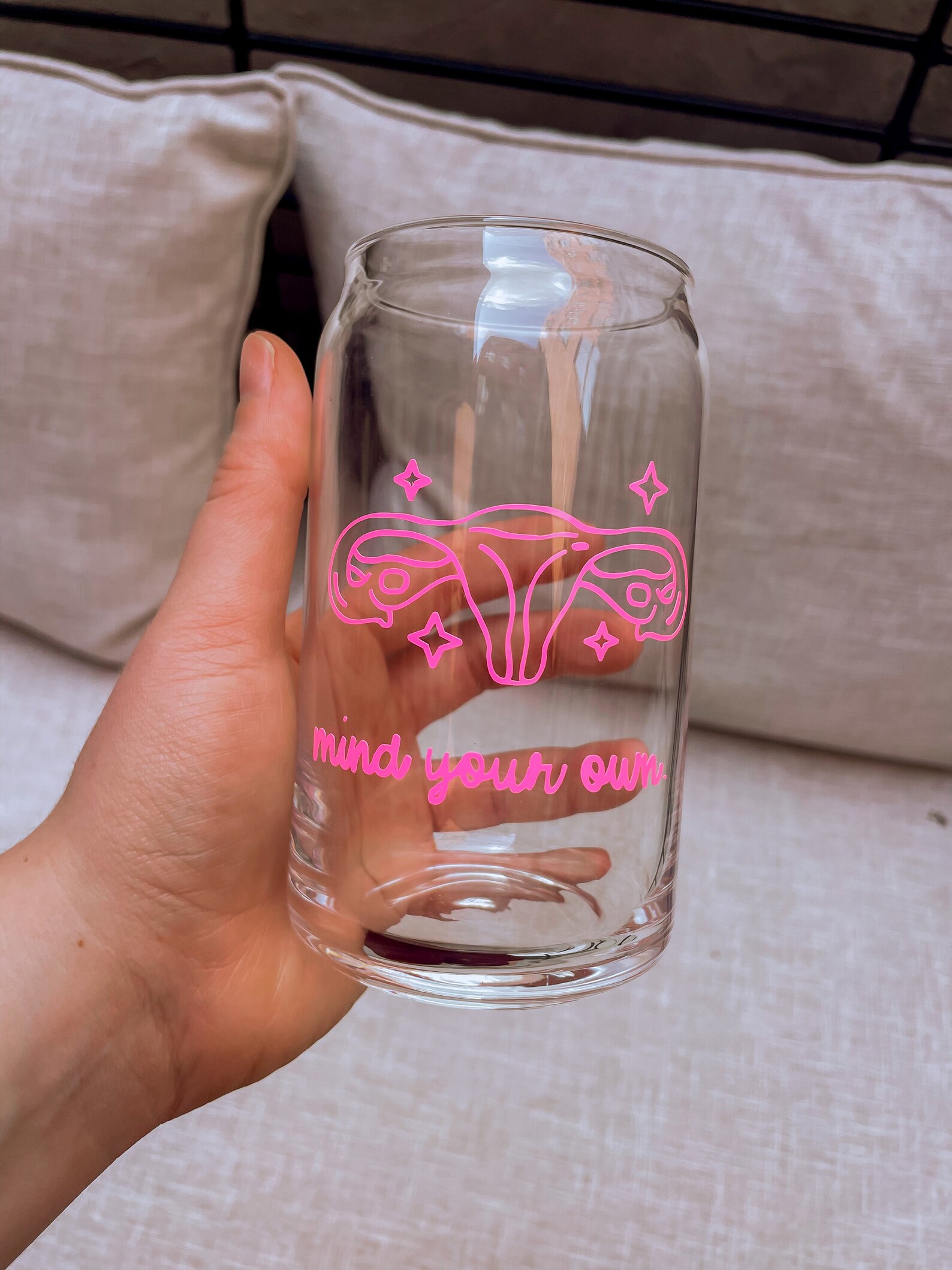 Mind Your Own Cup, Pro Choice Glass, Social Justice, Feminism, Pro ...