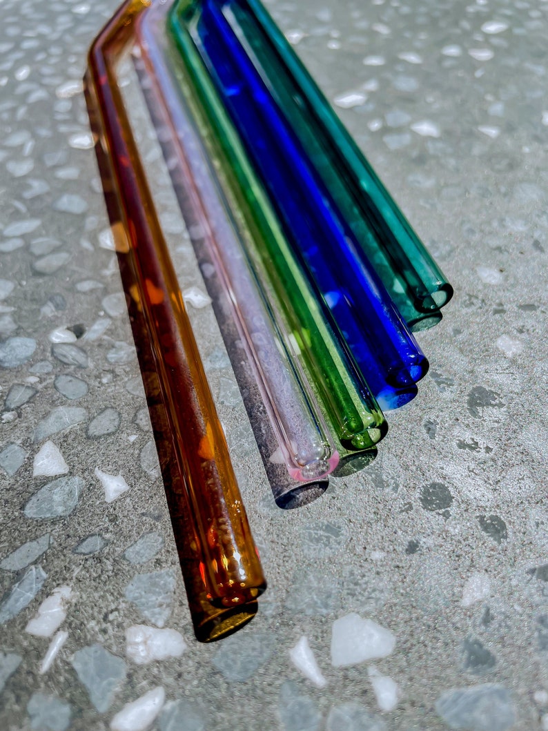 Colorful Straw, Glass Colored Straw, Straight Straw, Reusable Straws ...