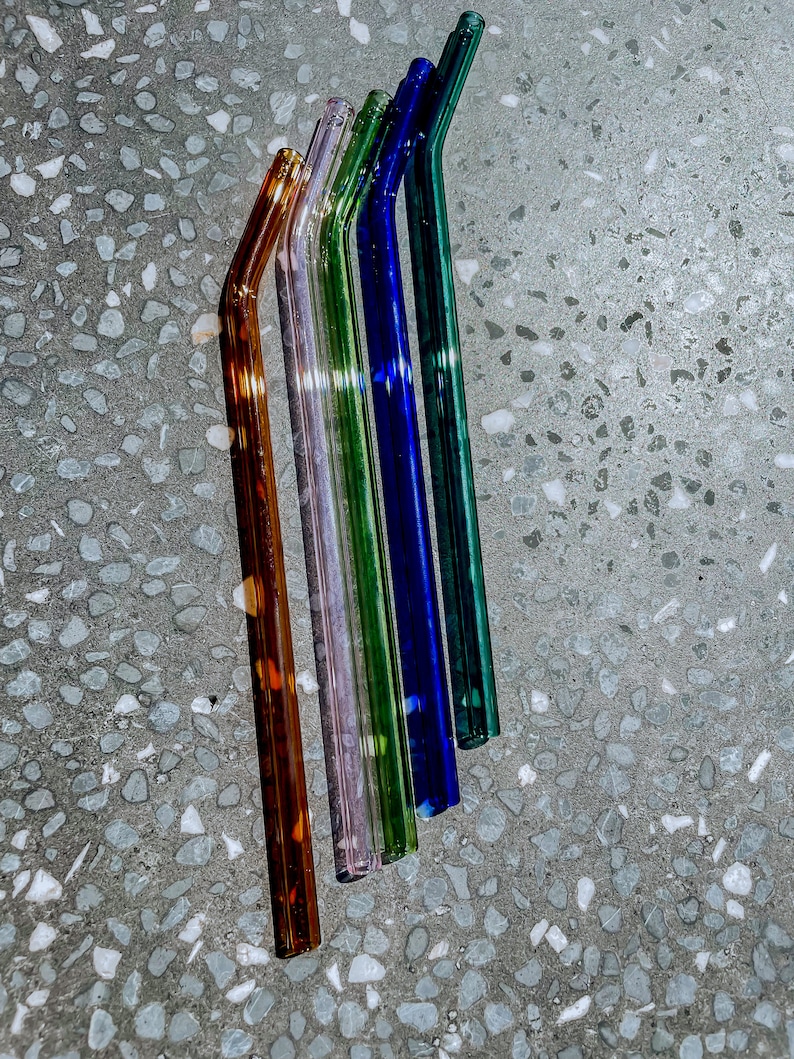 Colorful Straw, Glass Colored Straw, Straight Straw, Reusable Straws ...
