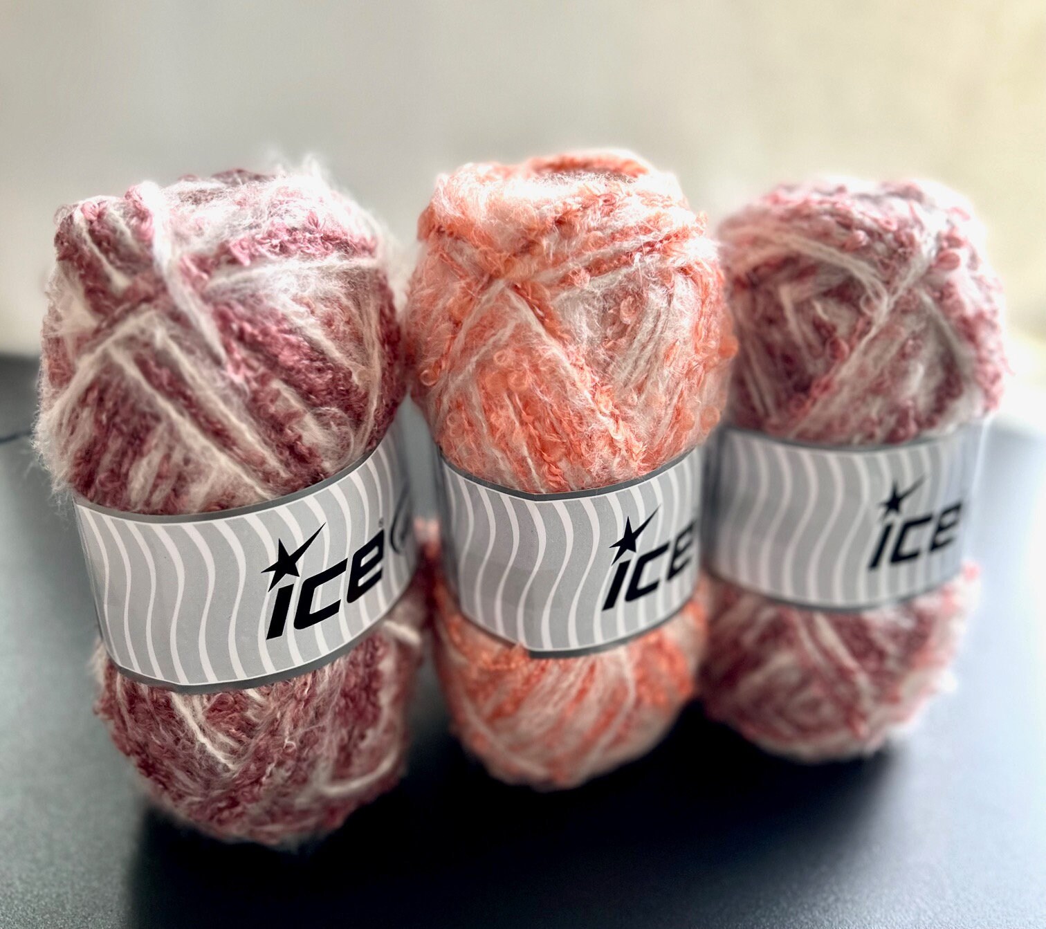 4 Medium Worsted Aran MOHAIR WOOL BOUCLE Ice Yarn Luxury Yarn - Etsy