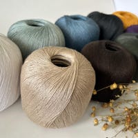 Linen Yarn 100% Pure Linen Yarn 50g / 155 M Natural Yarn Linen Thread ...