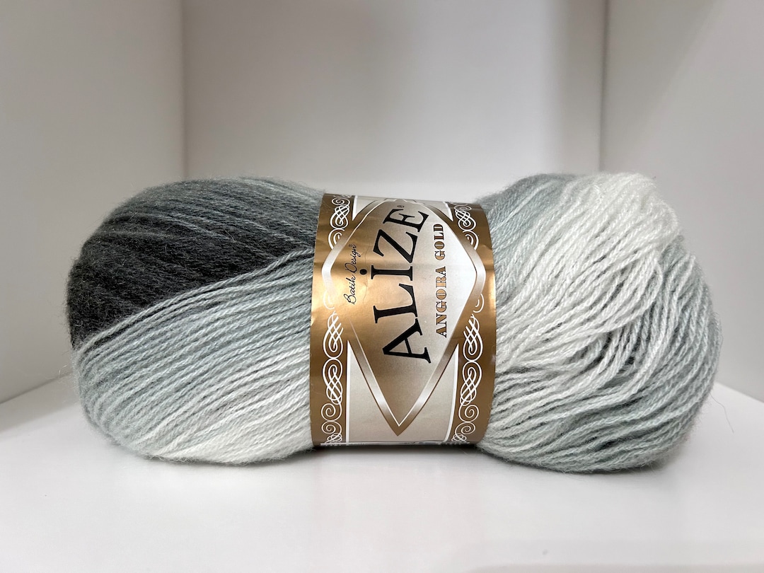 2 Fine Sport Baby Weight Yarn WOOL Premium Acrylic Alize Yarn, Grey off ...