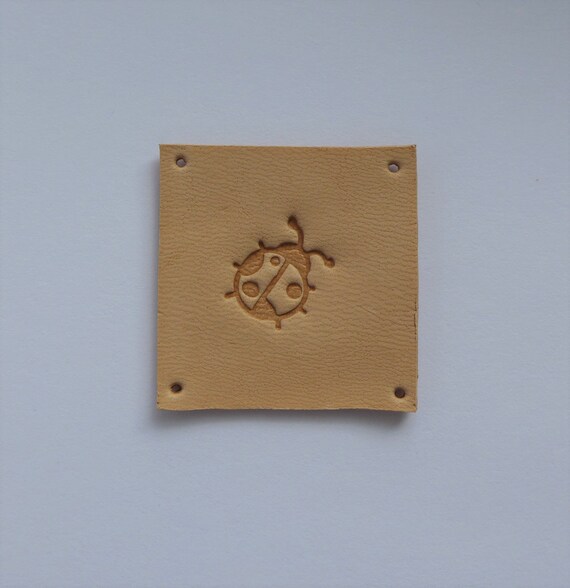 LADYBUG Tag Label Hand Made APPLIQUE Genuine Veg Tan Leather - Etsy