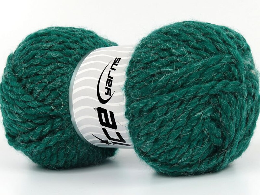 ALPACA SUPER CHUNKY Yarn by Ice Yarns Dark Emerald Green Color 100 G - Etsy
