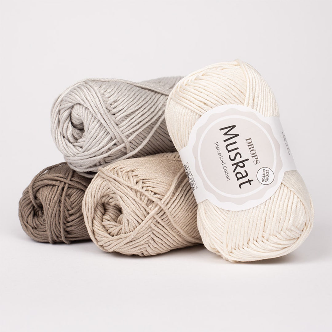 DROPS MUSKAT MERCERIZED Cotton Yarn, Knitting, Crocheting, Amigurumi ...