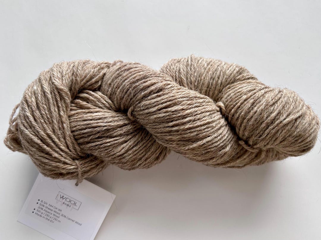 WOOL MIX Natural Biodegradable Sustainable Yarn 100g 230 Yrds - Etsy