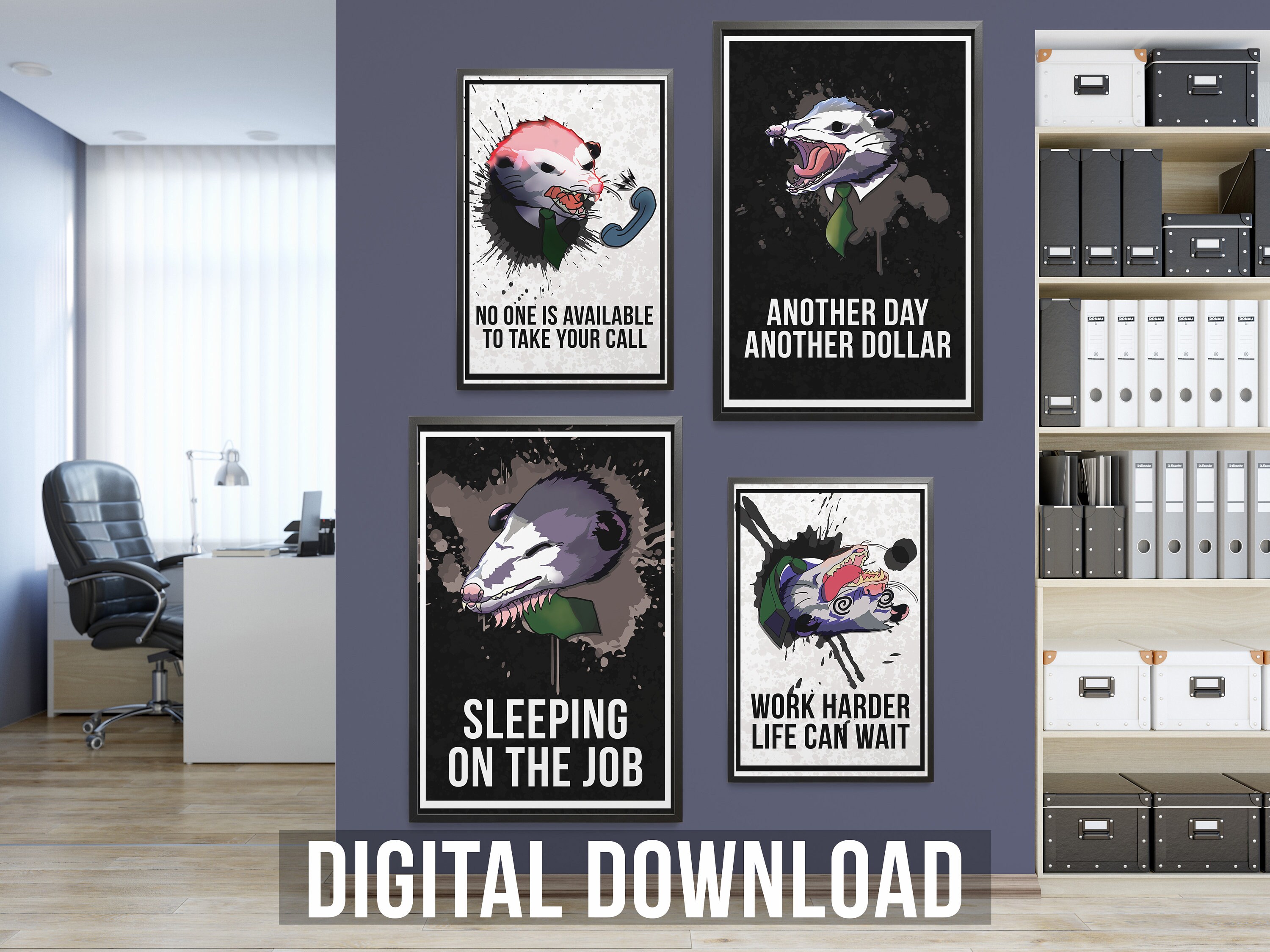 Possum Portrait Bundle, Wall Art, Inspirational Quotes, Digital ...