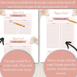 Meal Planner Printable Bundle | Menu Planning | Recipe Cards | Grocery ...