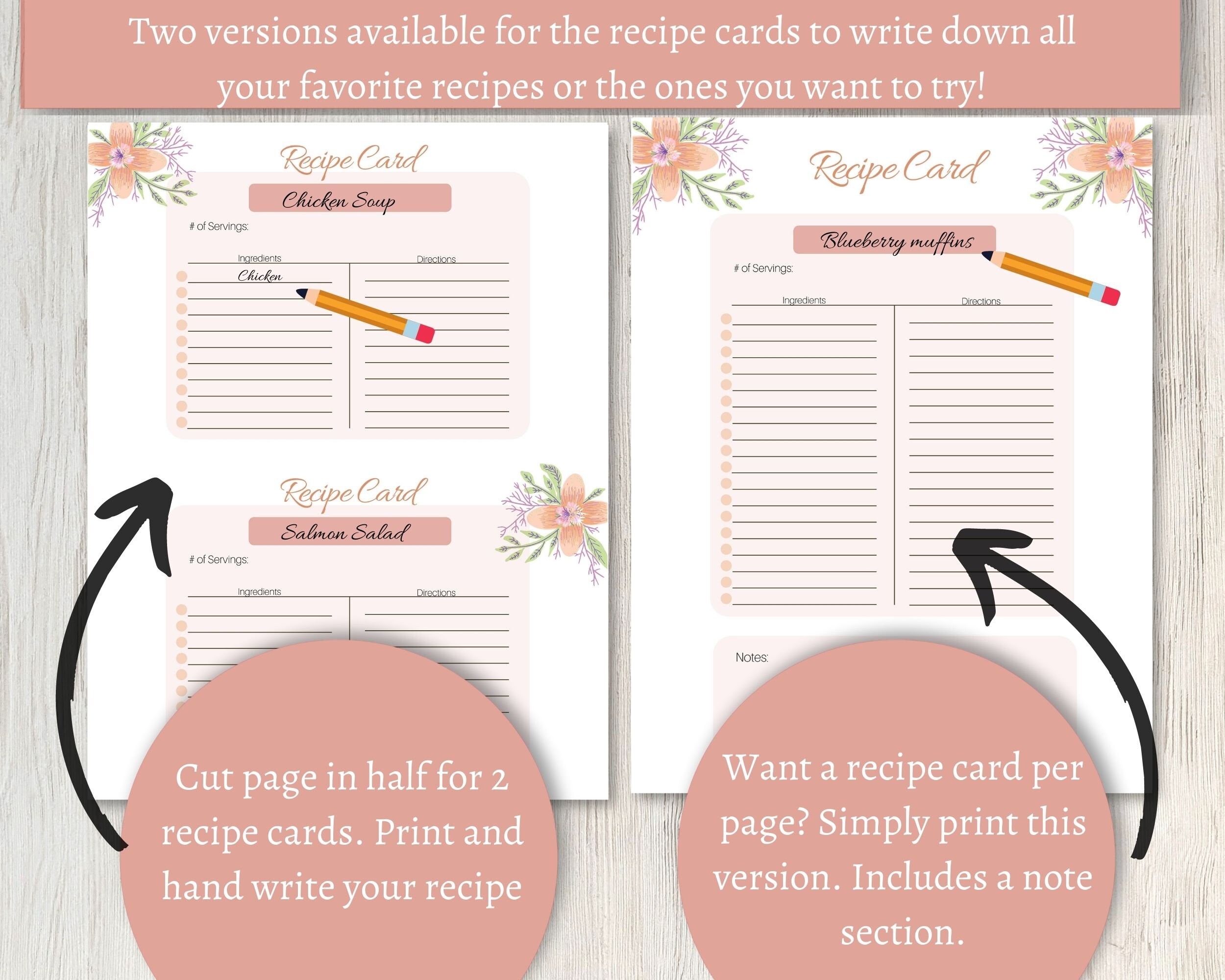 Meal Planner Printable Bundle | Menu Planning | Recipe Cards | Grocery ...