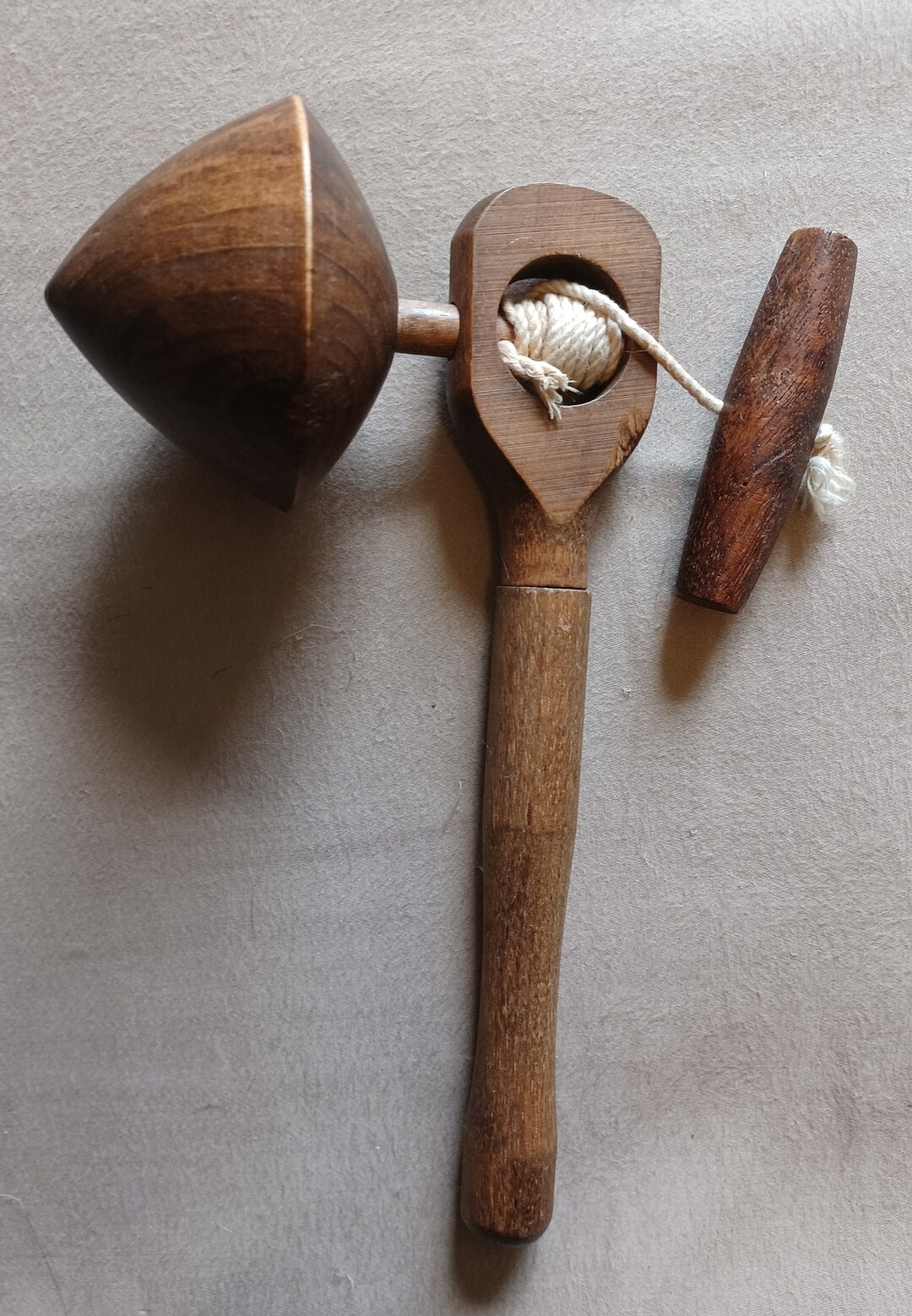 Vintage Wood Wooden Top Spin Toy - Etsy