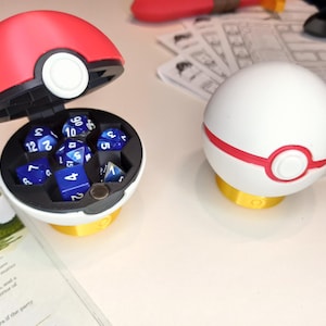 Pokeball Dice Box DND Dice Holder Pokemon Dice Storage Case RPG Dice ...