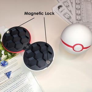 Pokeball Dice Box DND Dice Holder Pokemon Dice Storage Case RPG Dice ...