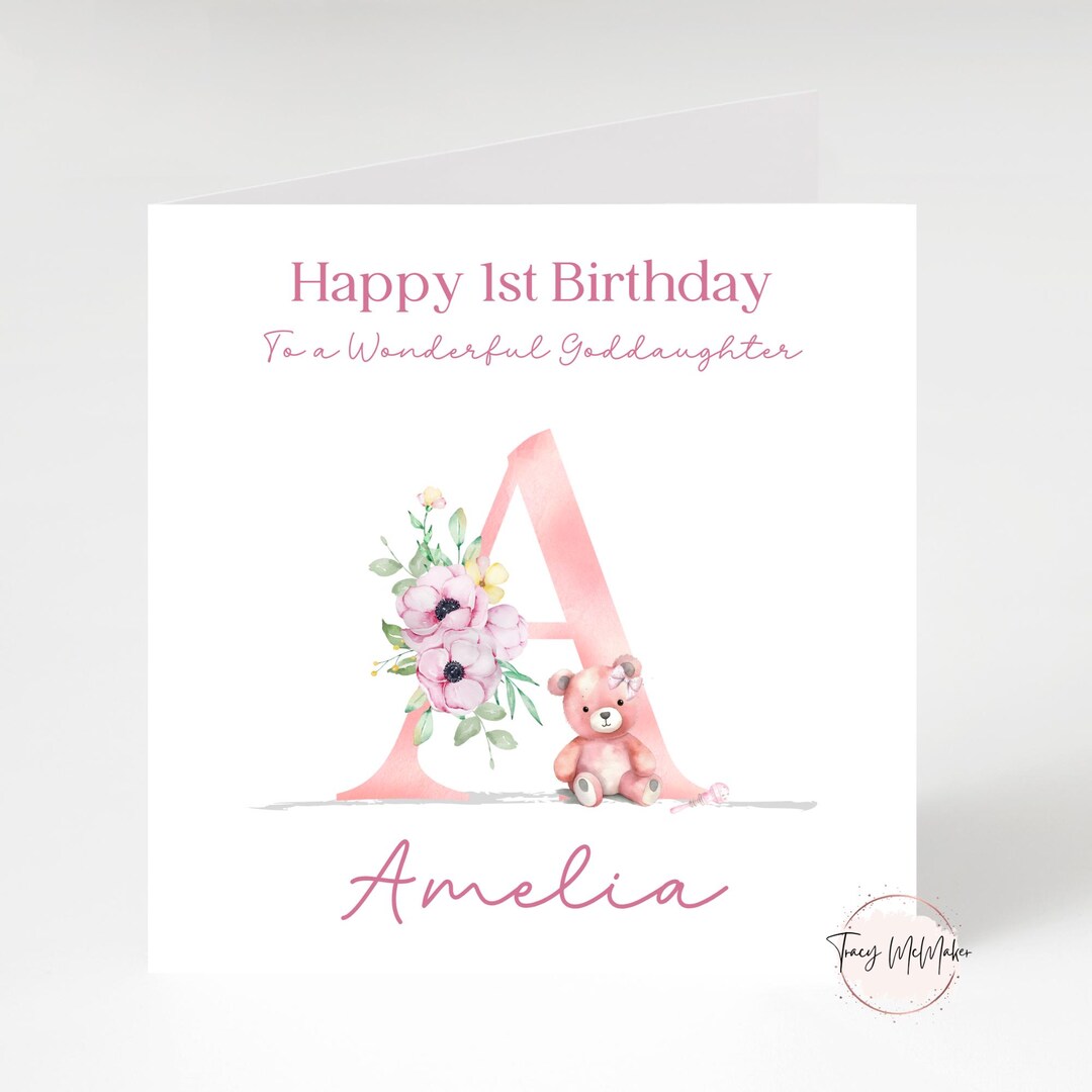 Personalized Initial Birthday Card: Any Name & Age - Etsy