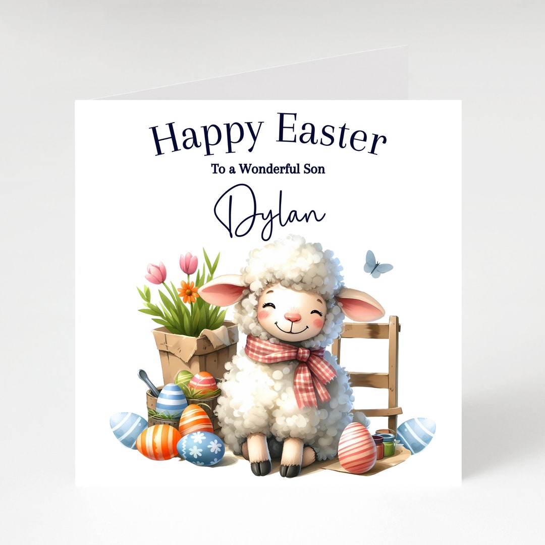 Personalised Easter Card, Happy 1st Easter Card, Easter Card for Son ...