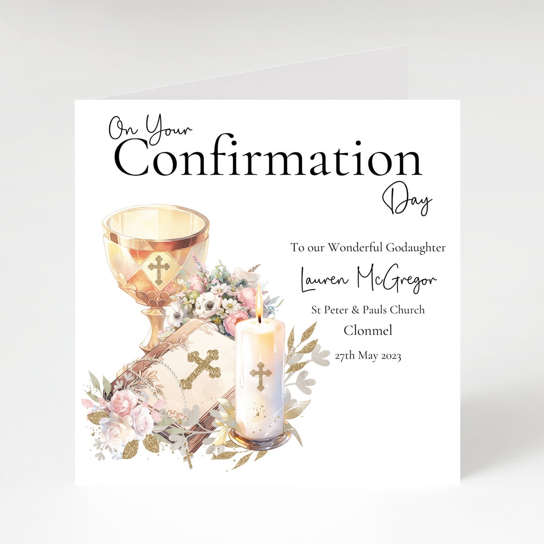 Personalised Confirmation Card for Daughter, Niece, Granddaughter ...