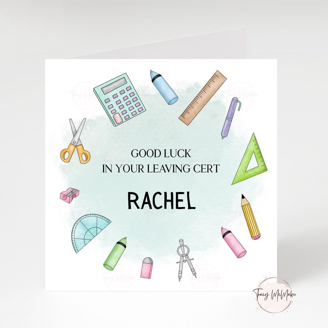 Best of Luck in Your Junior Cert Card, Best of Luck in Your Leaving ...