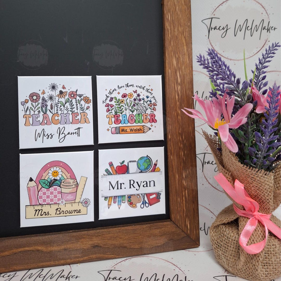 Personalized Teacher Magnet: Fun Classroom Decor, Back to School Gift ...