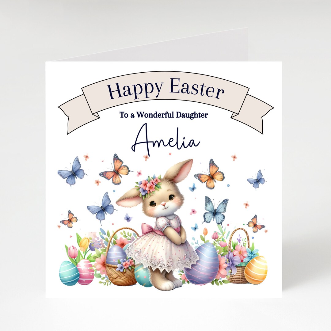 Personalised Easter Card, Happy 1st Easter Card, Easter Card for ...