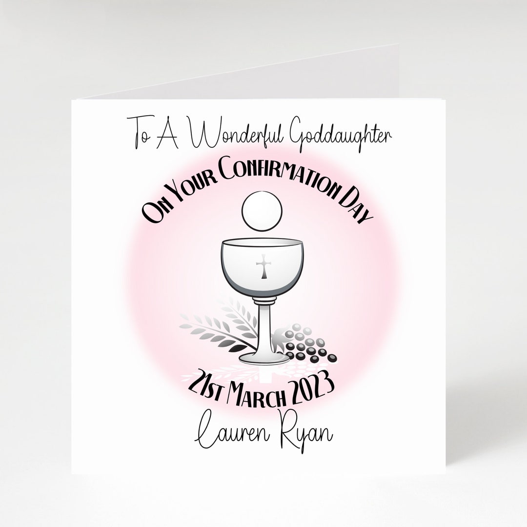 Personalised Confirmation Card for Daughter, Niece, Granddaughter ...