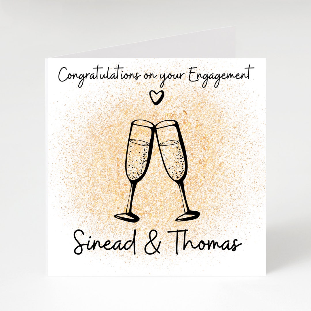 Congratulations on Your Engagement Card, Card for Newly Engaged Couple ...