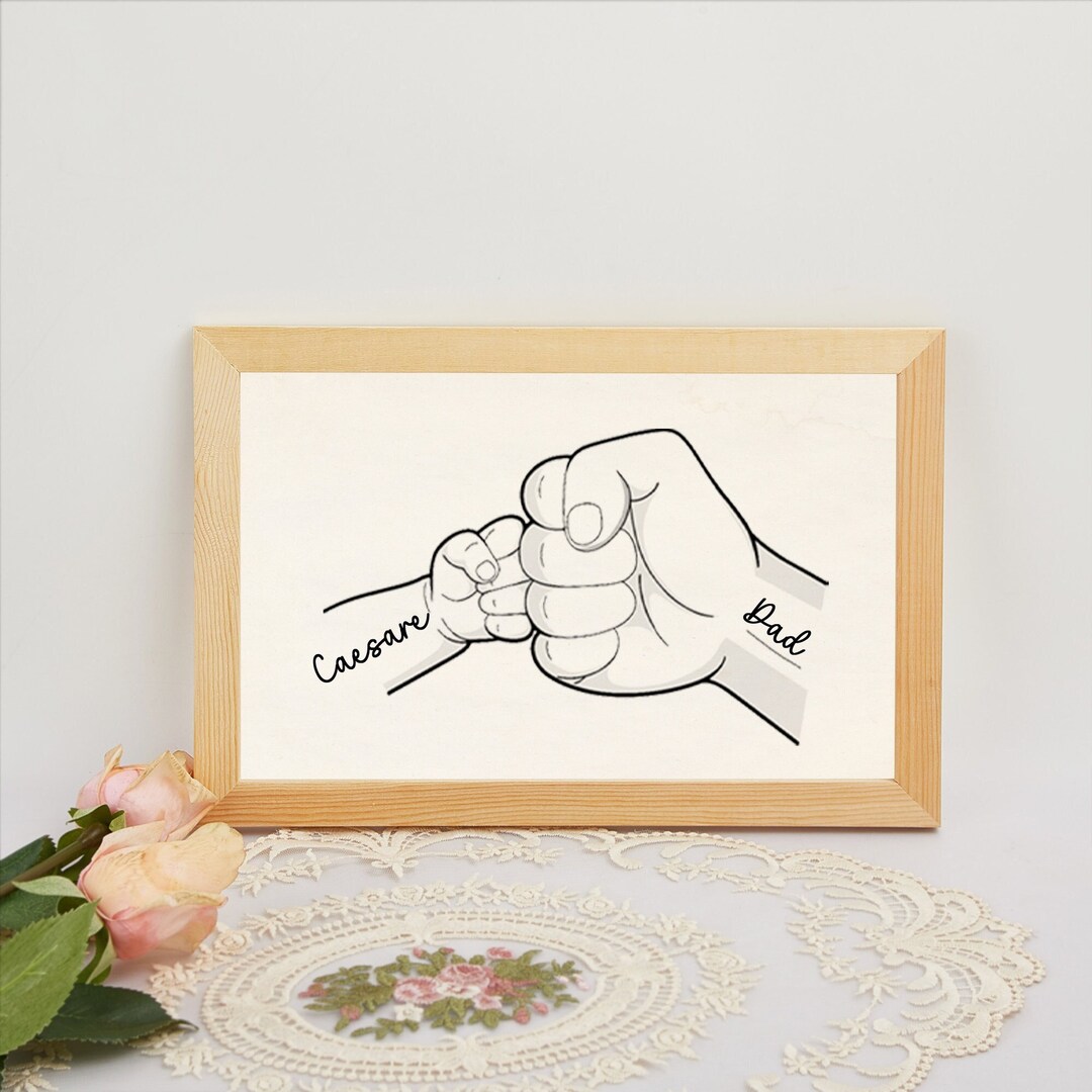 Fist Bump Framed Sign Christmas Gift for Dad, Daddy Gift, Fist Bump ...