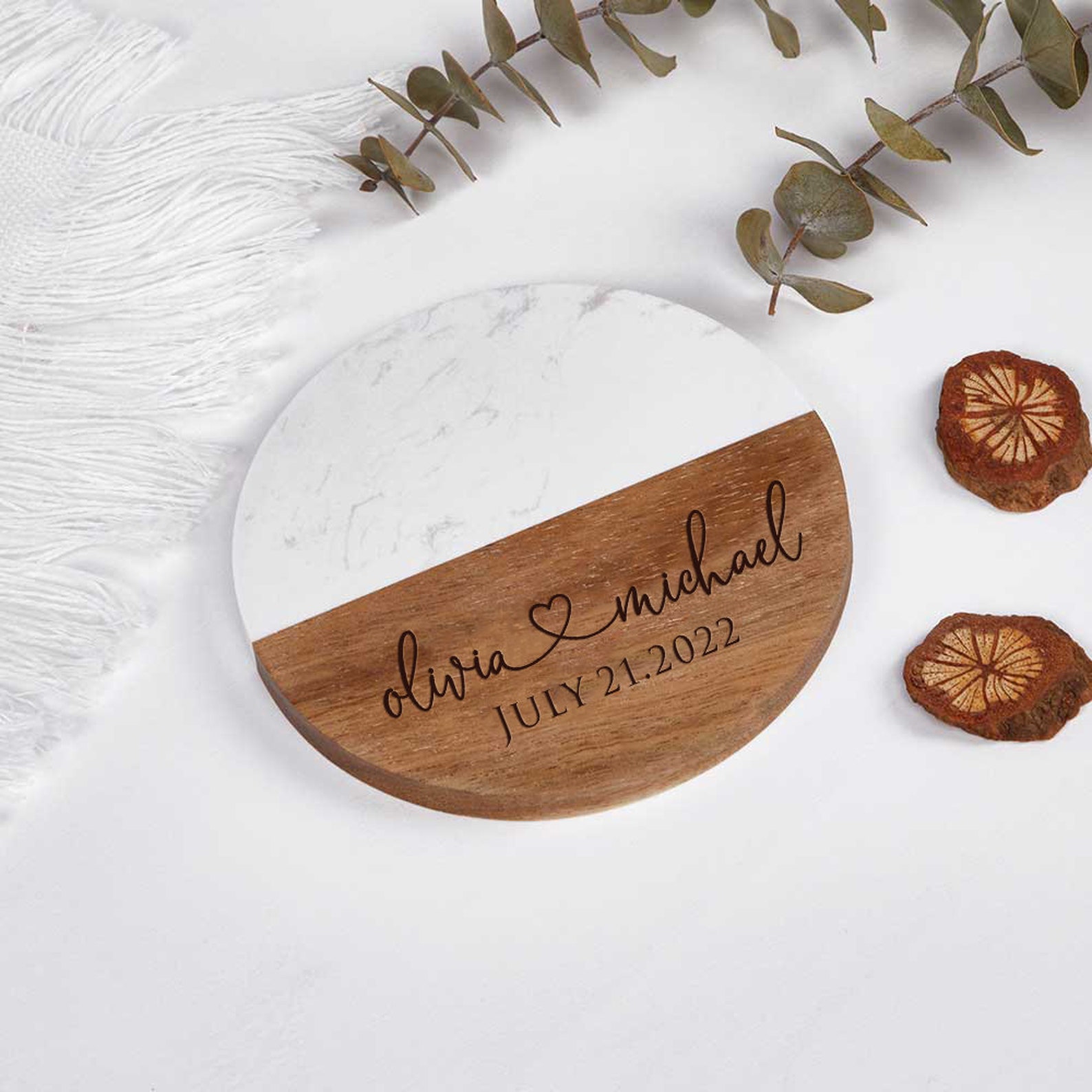 Personalized Coasters Custom Engraved Wood and Marble - Etsy