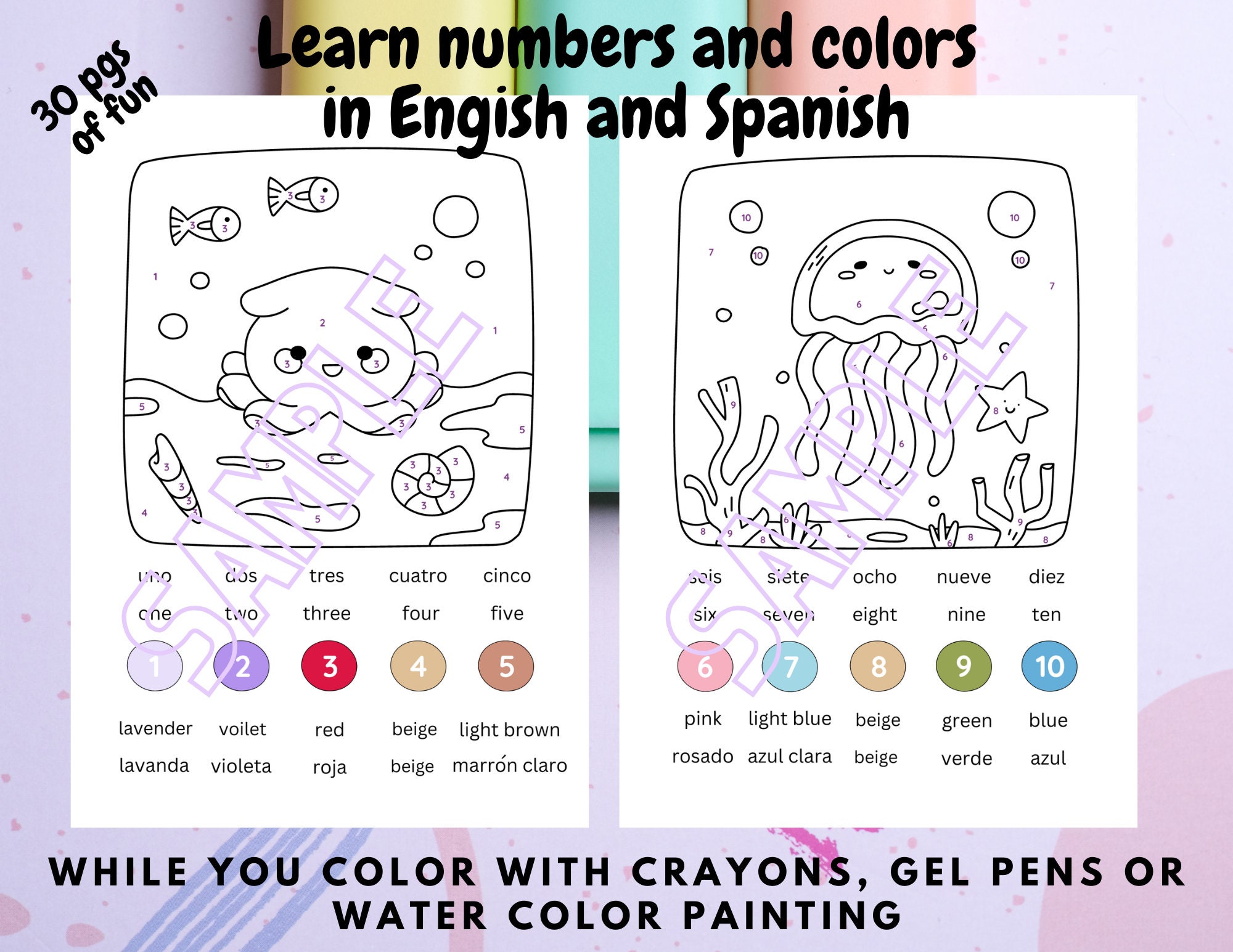 Color by Numbers - Etsy