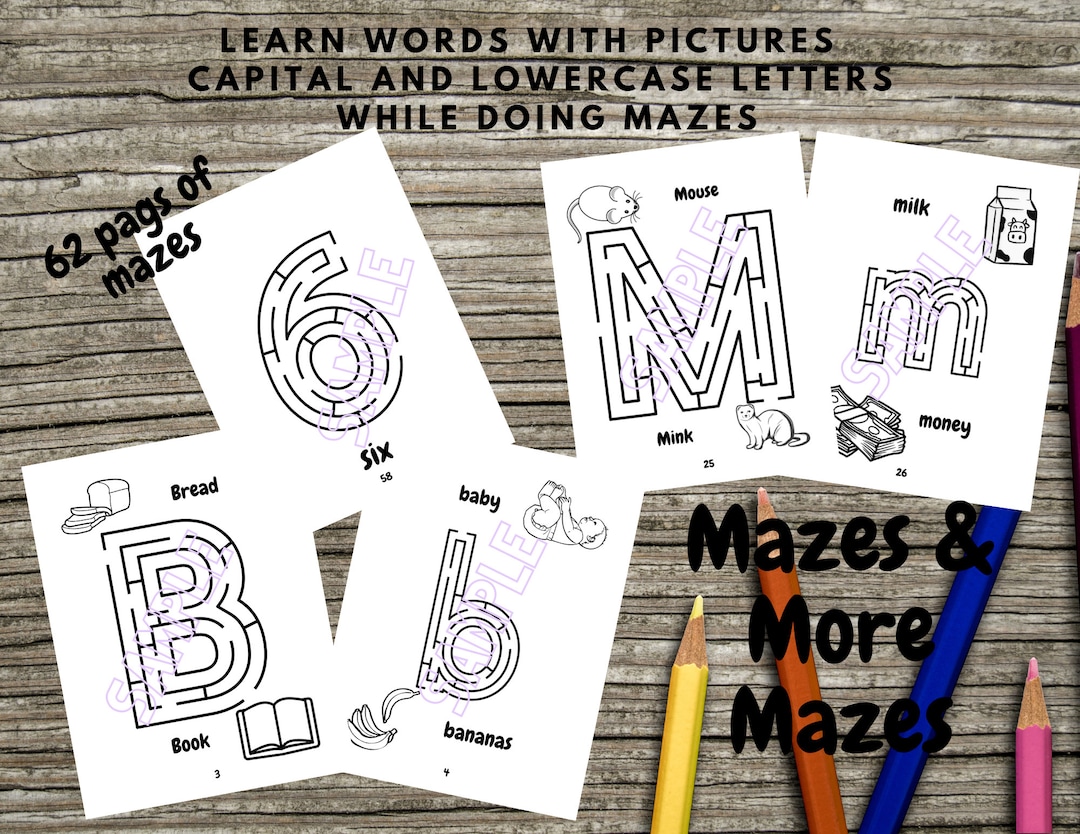 Alphabet Mazes - Etsy