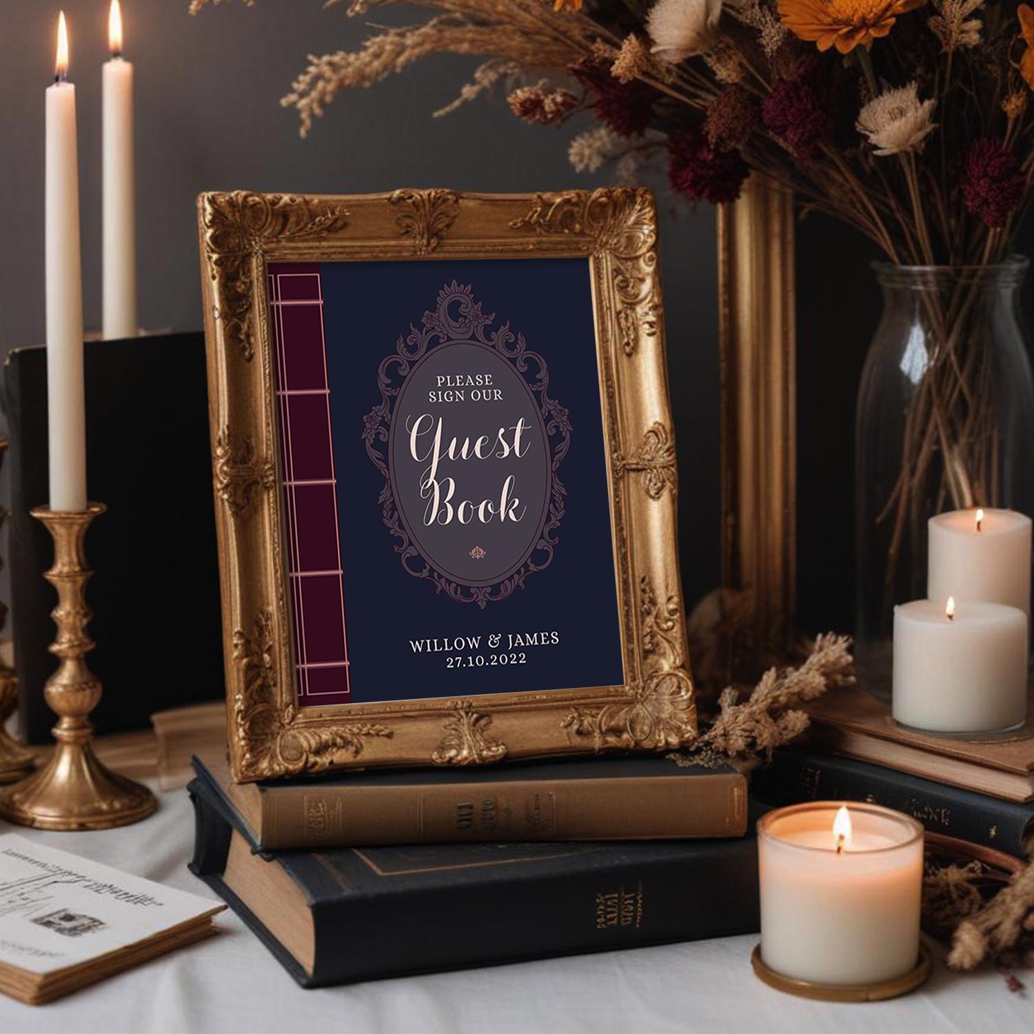 Guest Book Sign | Storybook DIY Wedding Print | Editable Template ...