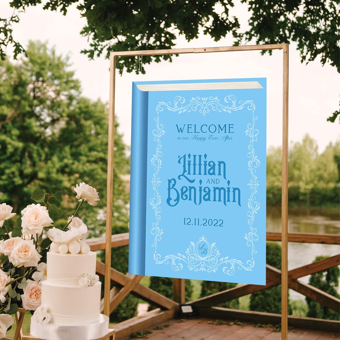 Fairytale Welcome Sign | Cinderella Book DIY Wedding Print | Editable ...