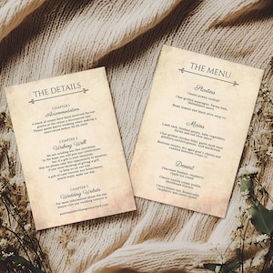 Literary Book Invite Set | Vintage DIY Invitation | Editable Template ...