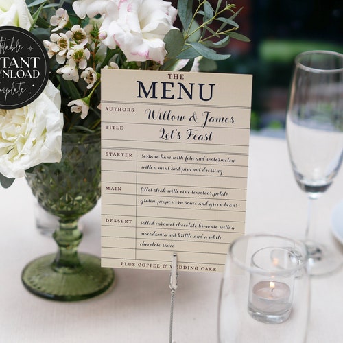 Library Card Table Numbers Book Theme Wedding - Etsy